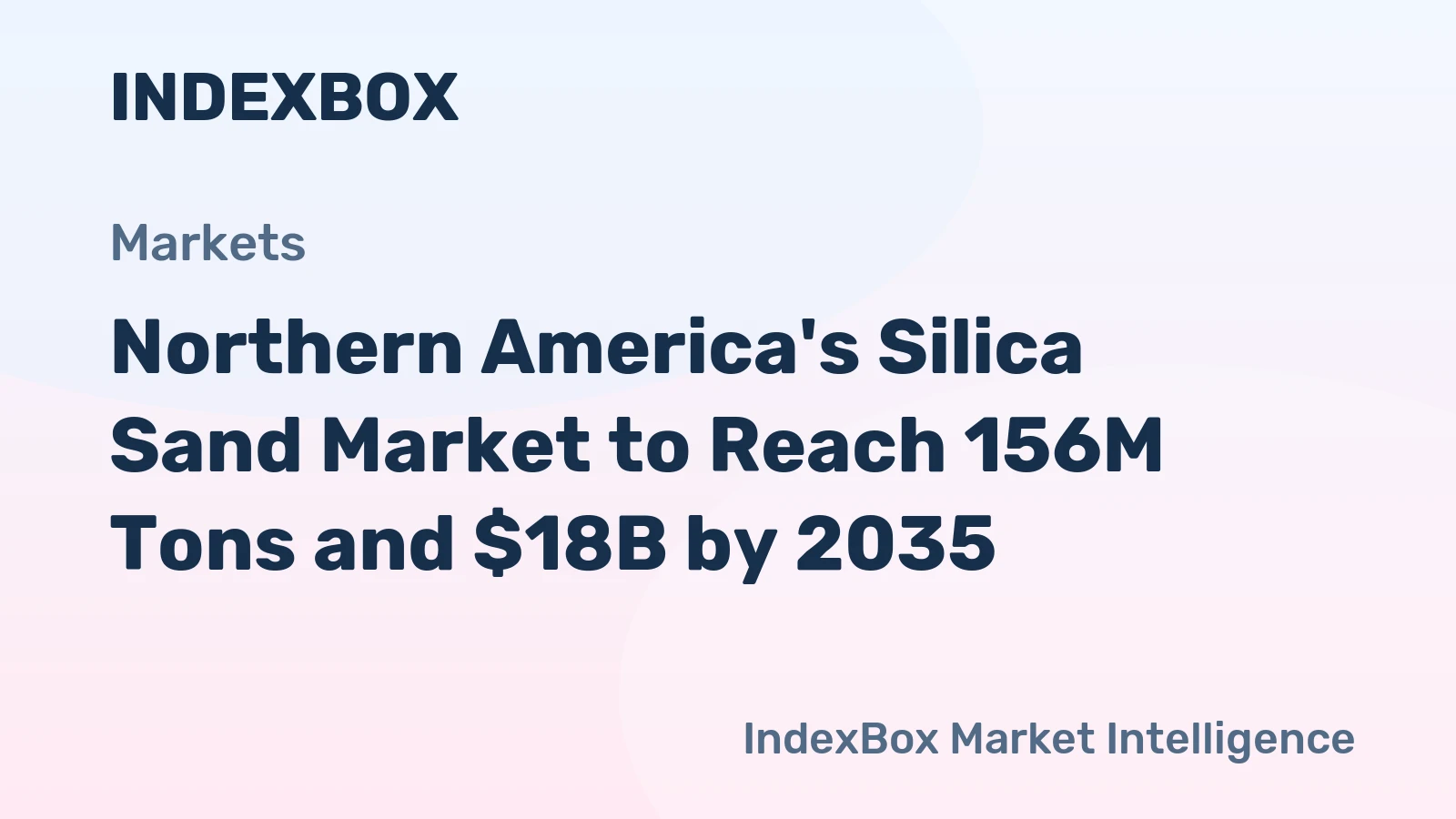 Northern America's Silica Sand Market to Reach 156M Tons and $18B by 2035