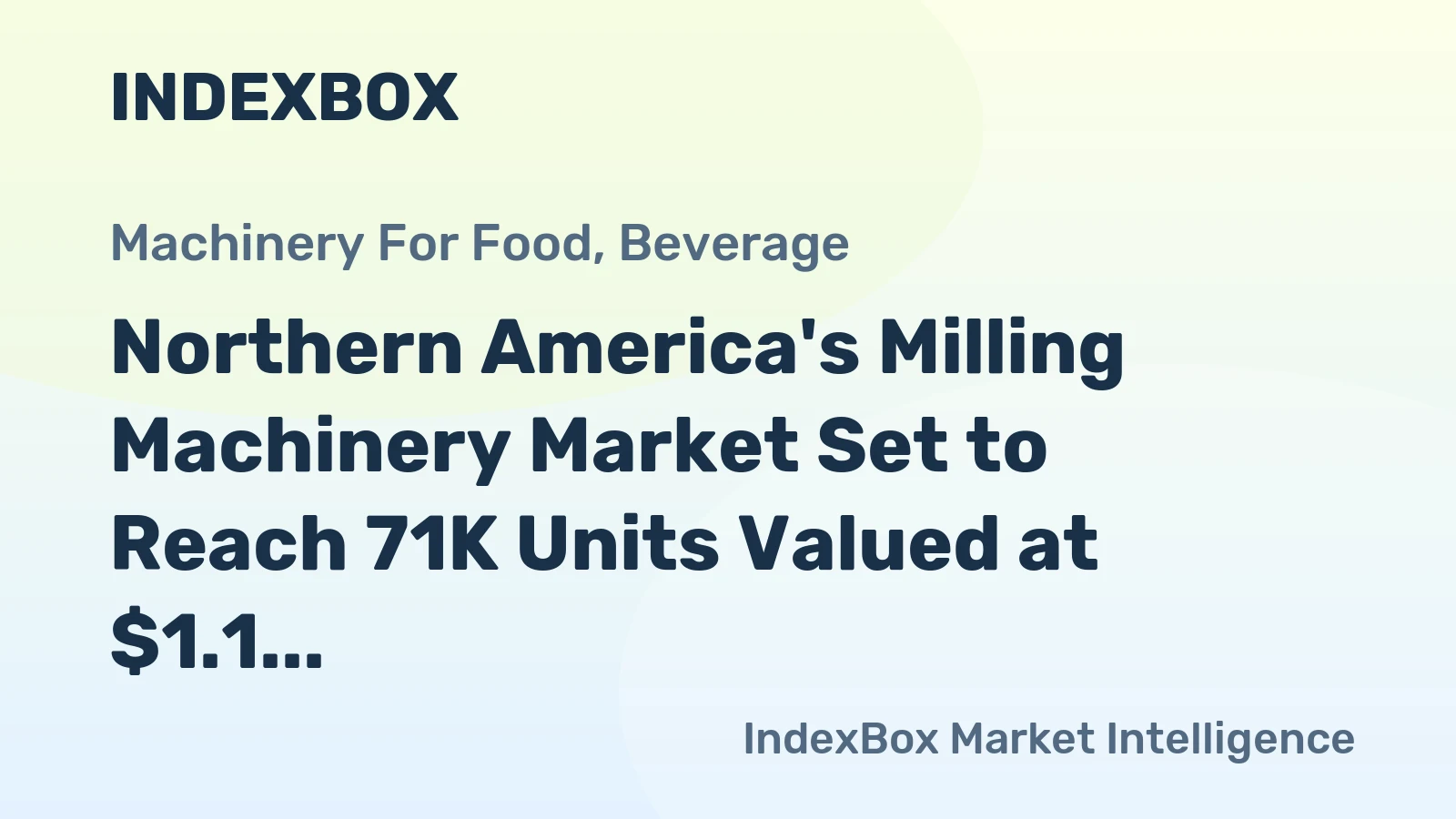 Northern America's Milling Machinery Market Set to Reach 71K Units Valued at $1.1 Billion