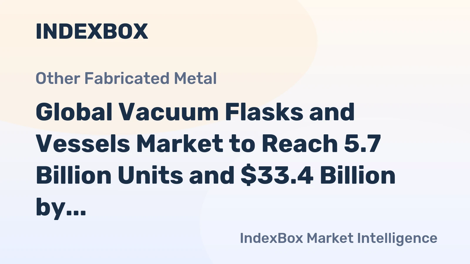 Global Vacuum Flasks and Vessels Market to Reach 5.7 Billion Units and $33.4 Billion by 2035