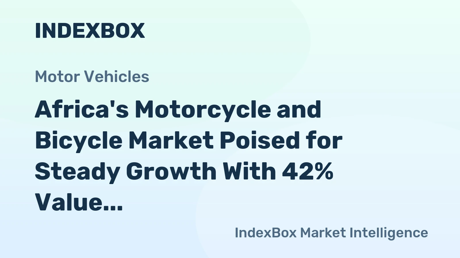 Africa's Motorcycle and Bicycle Market Poised for Steady Growth With 42% Value CAGR Through 2035