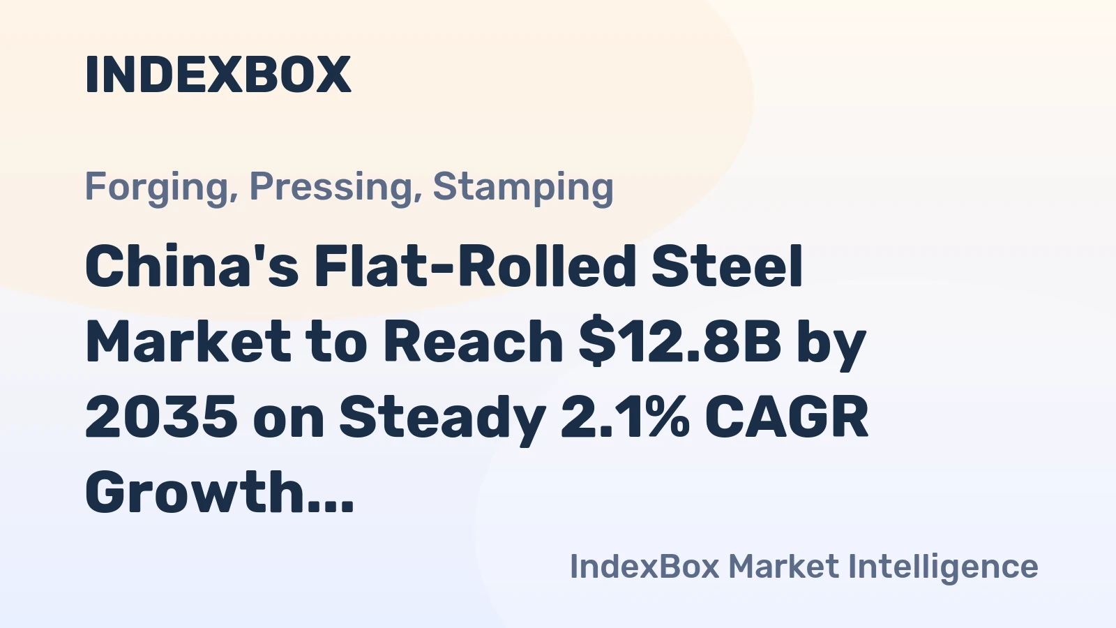 China's Flat-Rolled Steel Market to Reach $12.8B by 2035 on Steady 2.1% CAGR Growth