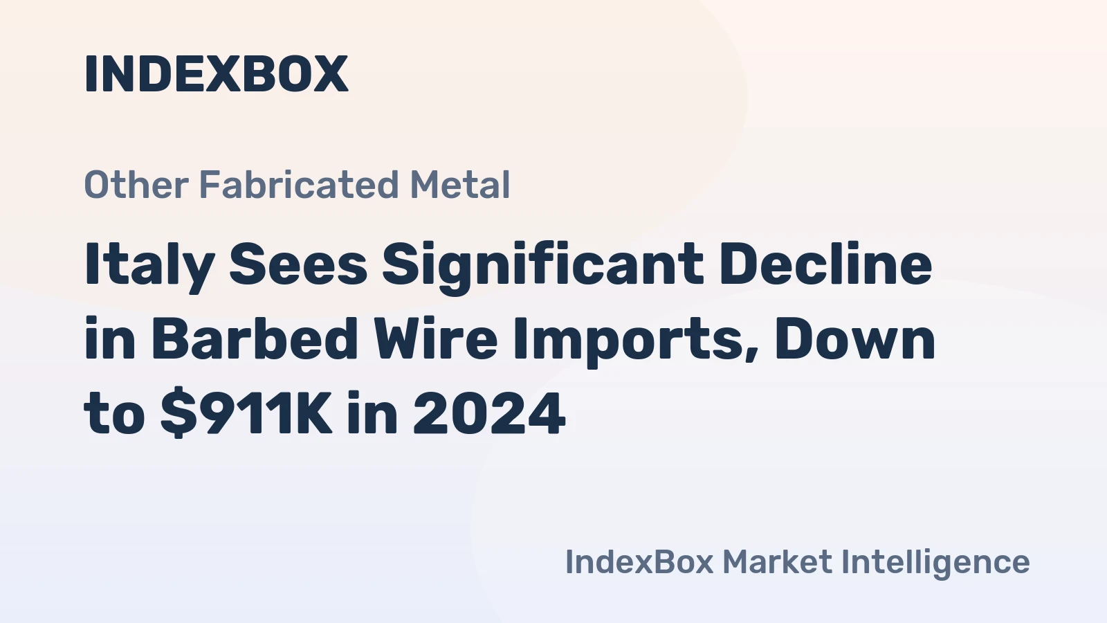 Italy Sees Significant Decline in Barbed Wire Imports, Down to $911K in 2024