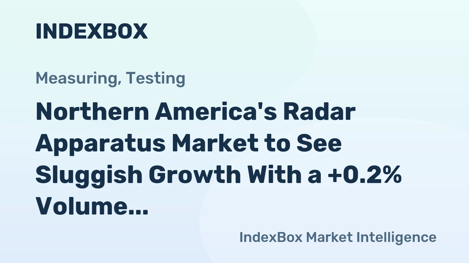 Northern America's Radar Apparatus Market to See Sluggish Growth With a +0.2% Volume CAGR