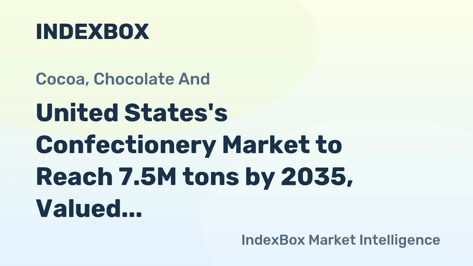 United States's Confectionery Market to Reach 7.5M tons by 2035, Valued at $37.2B