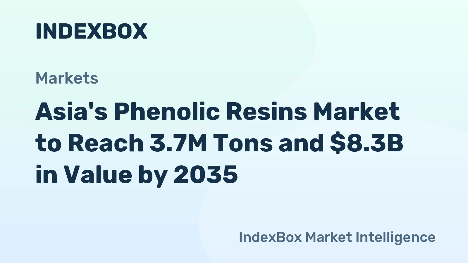 Asia's Phenolic Resins Market to Reach 3.7M Tons and $8.3B in Value by 2035