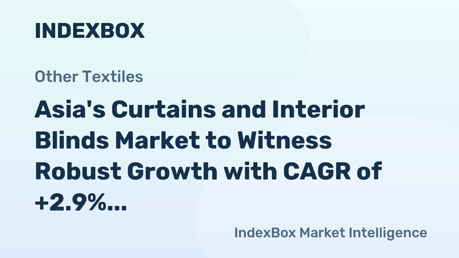 Asia's Curtains and Interior Blinds Market to Witness Robust Growth with CAGR of +2.9% from 2024 to 2035