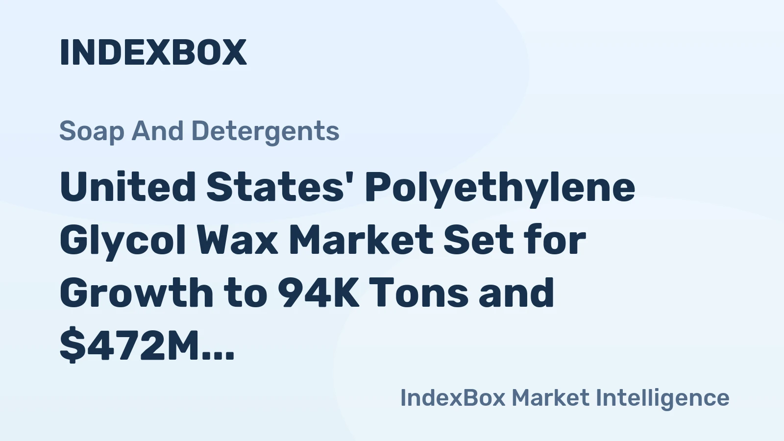 United States' Polyethylene Glycol Wax Market Set for Growth to 94K Tons and $472M