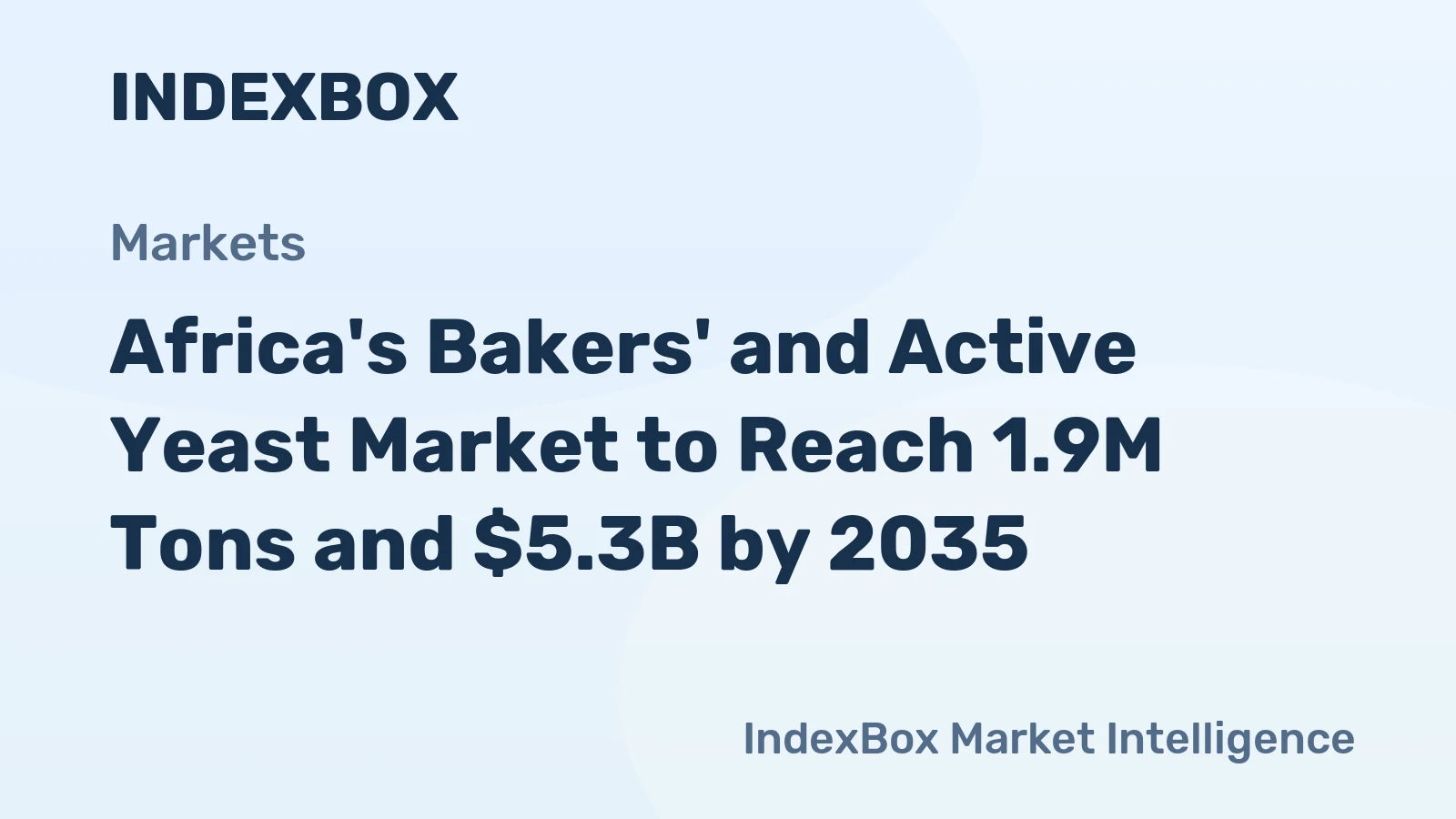 Africa's Bakers' and Active Yeast Market to Reach 1.9M Tons and $5.3B by 2035