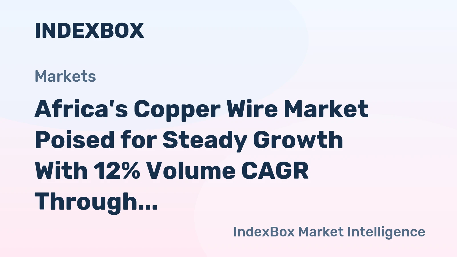 Africa's Copper Wire Market Poised for Steady Growth With 12% Volume CAGR Through 2035