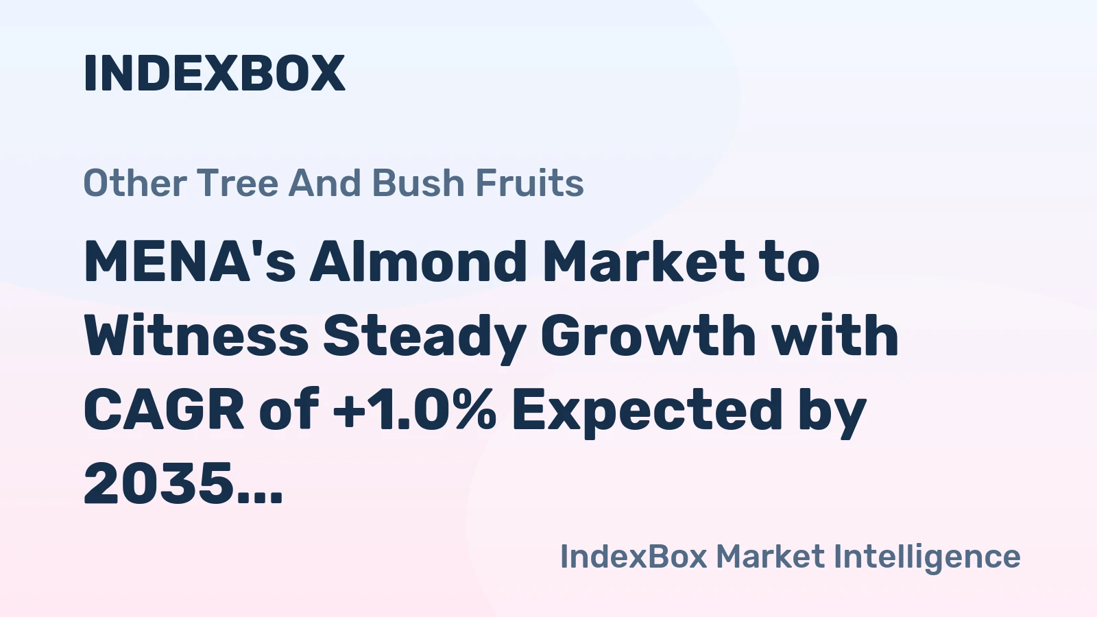MENA's Almond Market to Witness Steady Growth with CAGR of +1.0% Expected by 2035