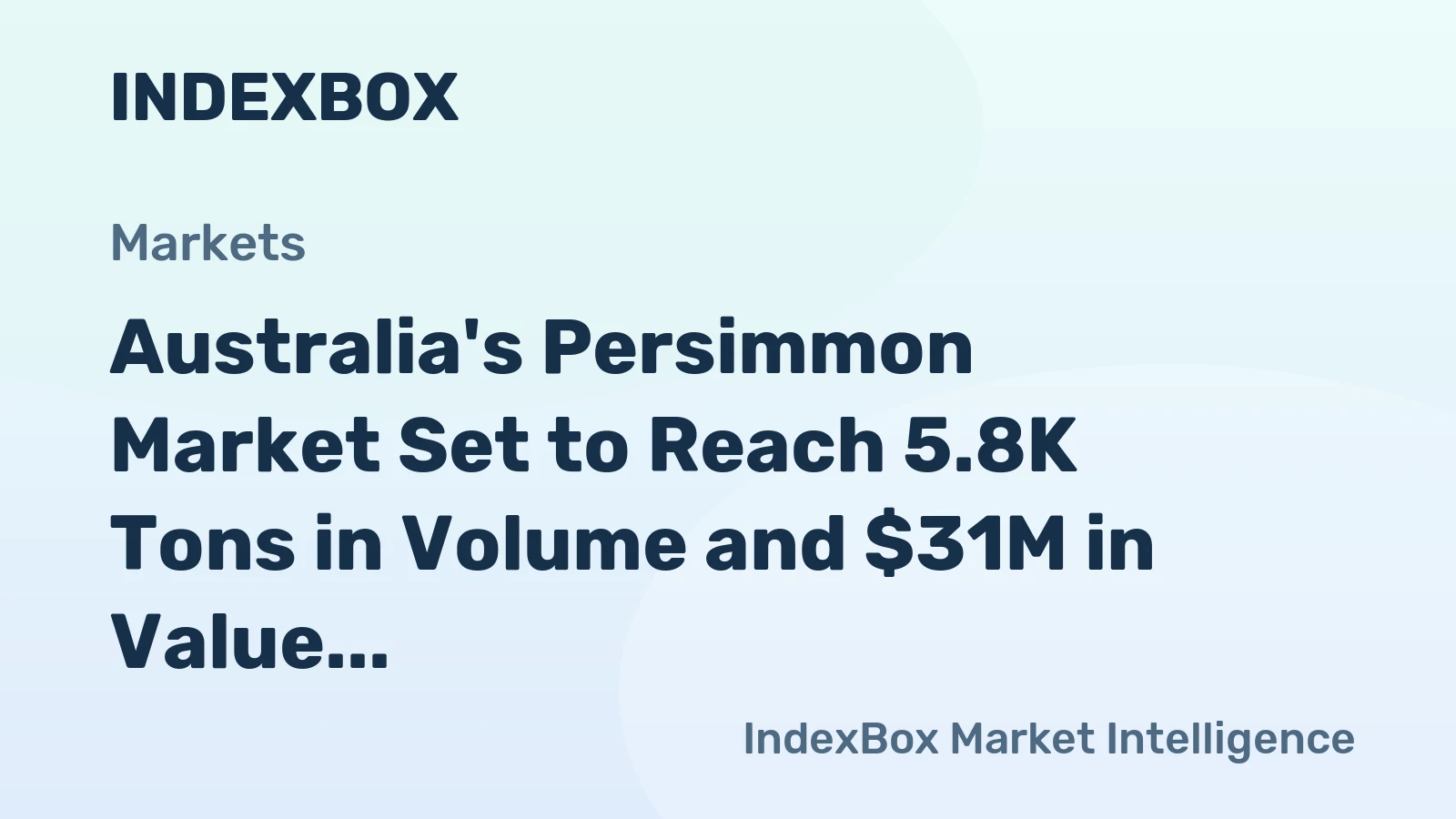 Australia's Persimmon Market Set to Reach 5.8K Tons in Volume and $31M in Value