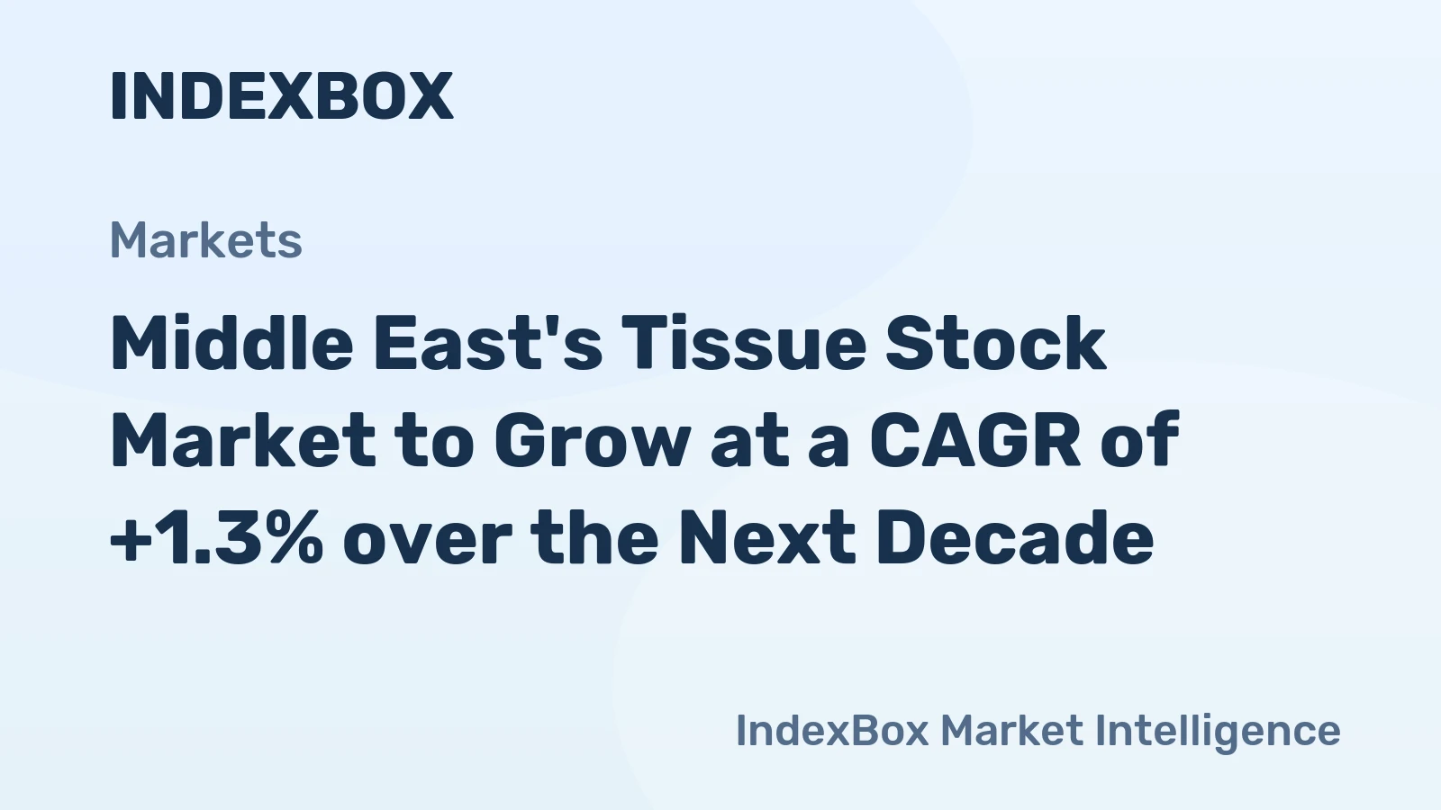 Middle East's Tissue Stock Market to Grow at a CAGR of +1.3% over the Next Decade