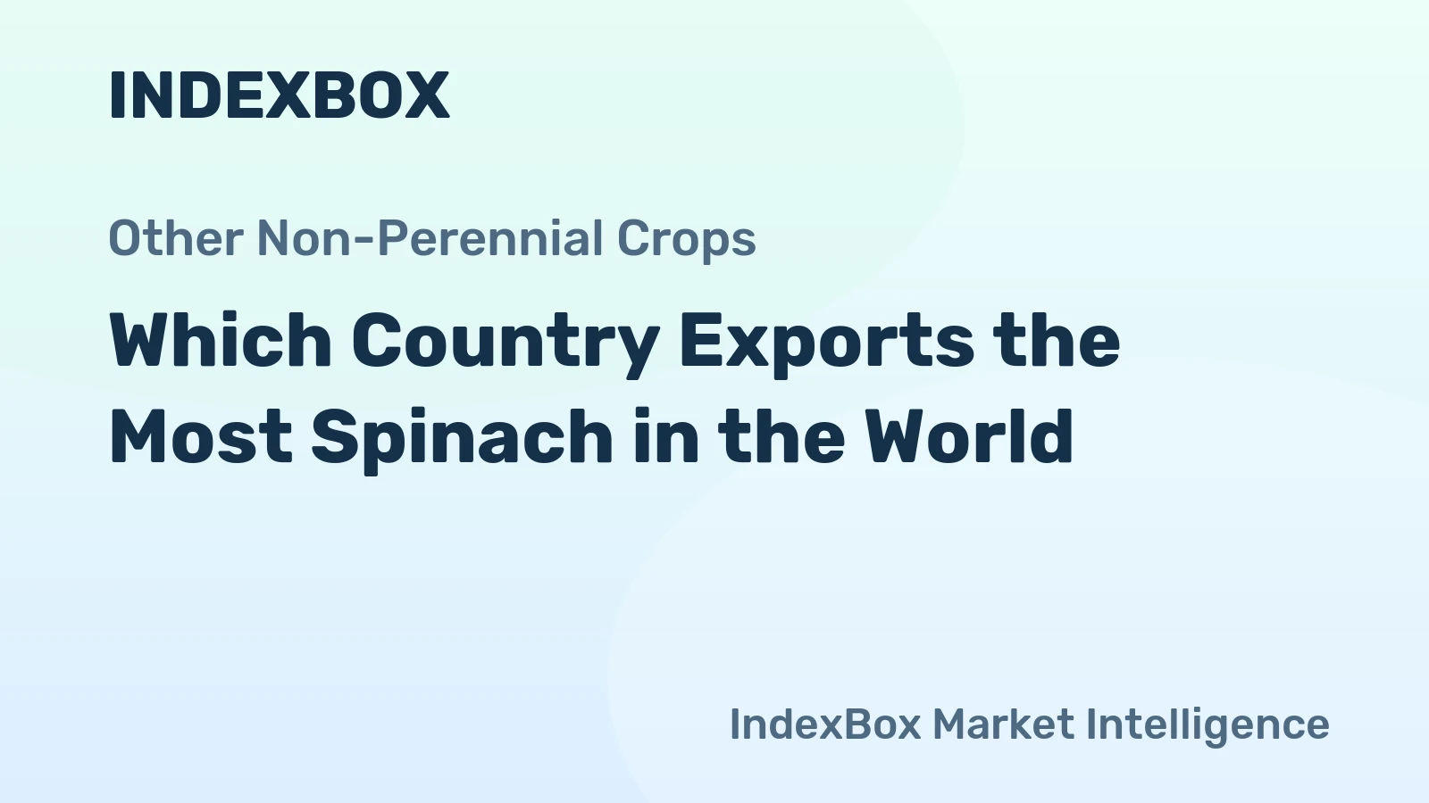 Which Country Exports the Most Spinach in the World?