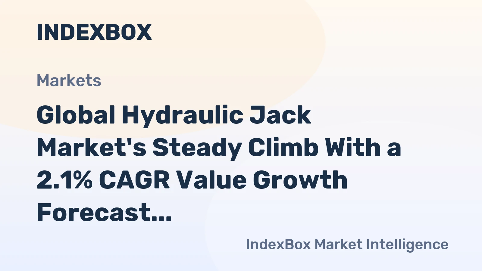 Global Hydraulic Jack Market's Steady Climb With a 2.1% CAGR Value Growth Forecast to 2035