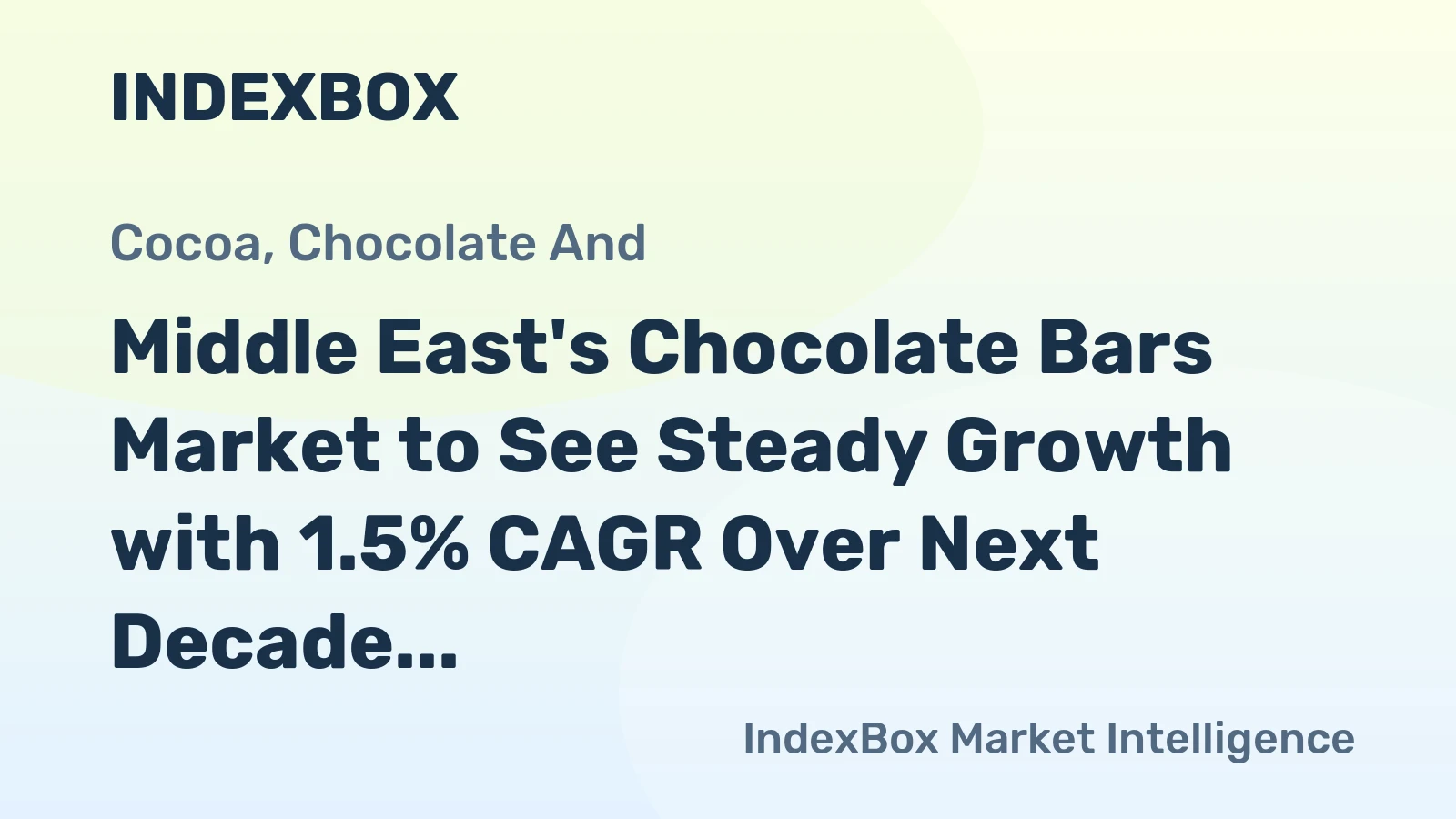 Middle East's Chocolate Bars Market to See Steady Growth with 1.5% CAGR Over Next Decade