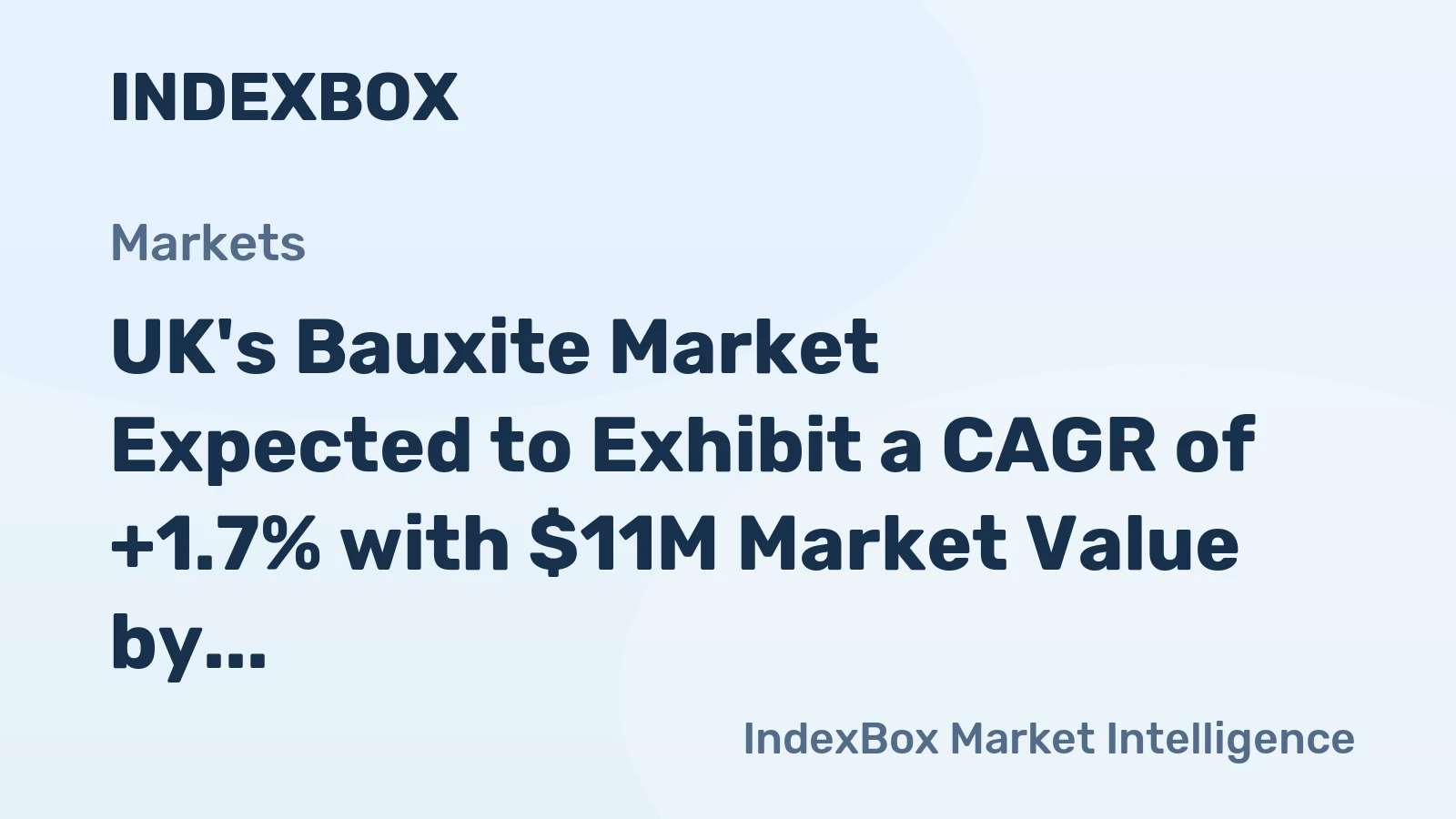 UK's Bauxite Market Expected to Exhibit a CAGR of +1.7% with $11M Market Value by 2035