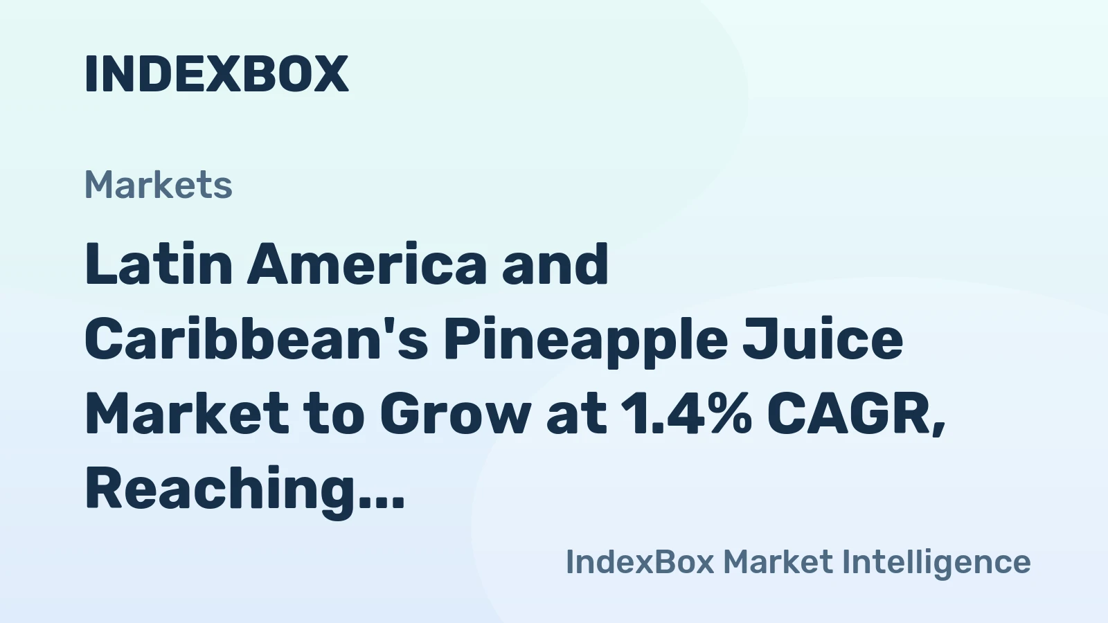Latin America and Caribbean's Pineapple Juice Market to Grow at 1.4% CAGR, Reaching 145K Tons by 2035