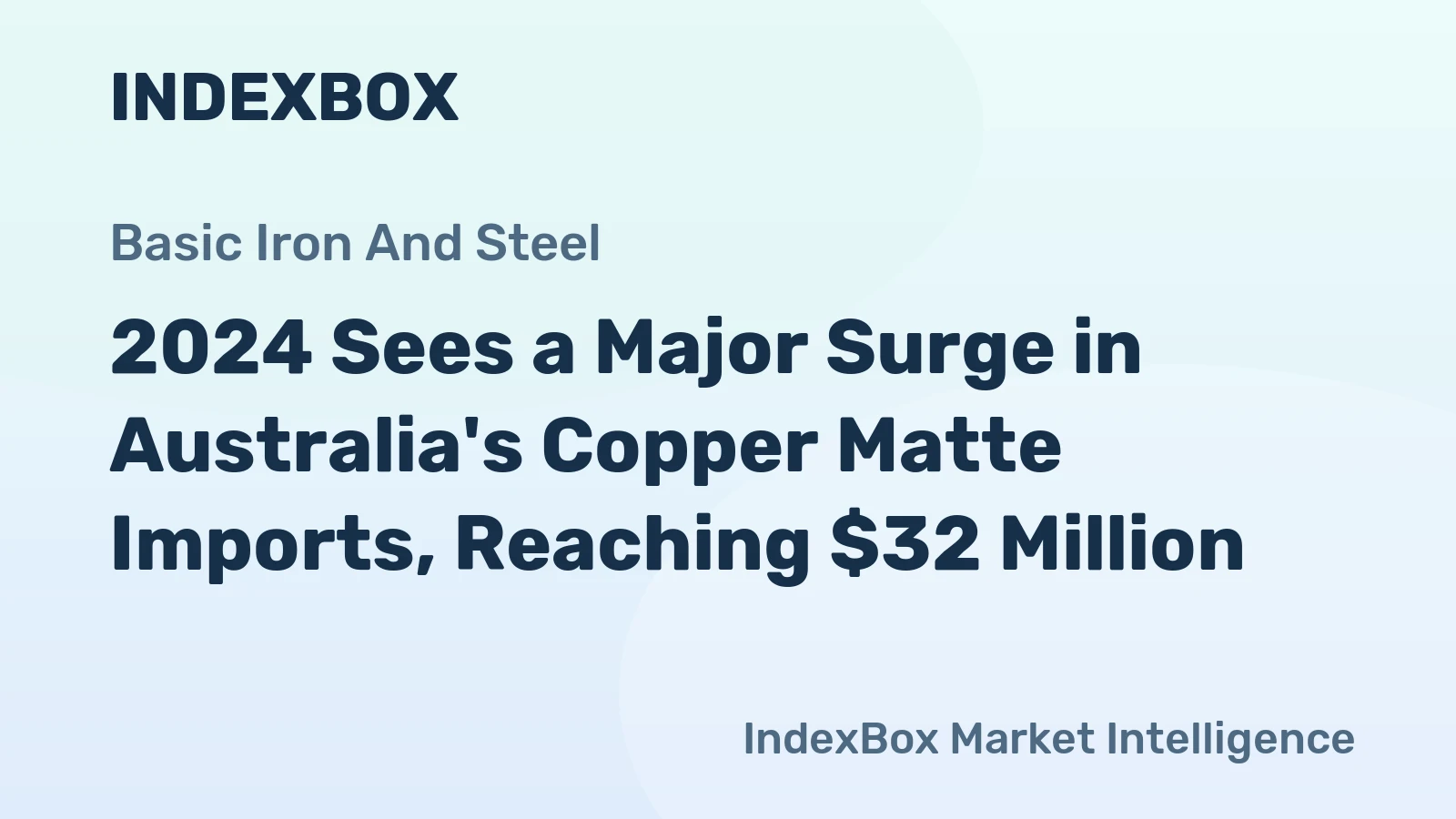 2024 Sees a Major Surge in Australia's Copper Matte Imports, Reaching $32 Million