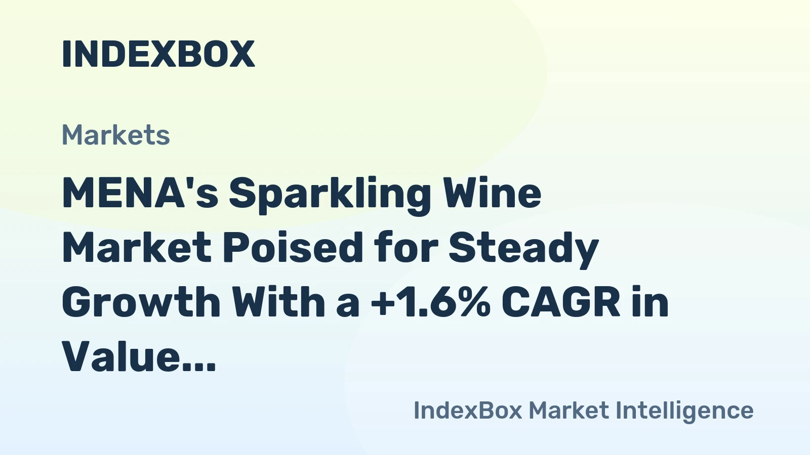 MENA's Sparkling Wine Market Poised for Steady Growth With a +1.6% CAGR in Value Through 2035