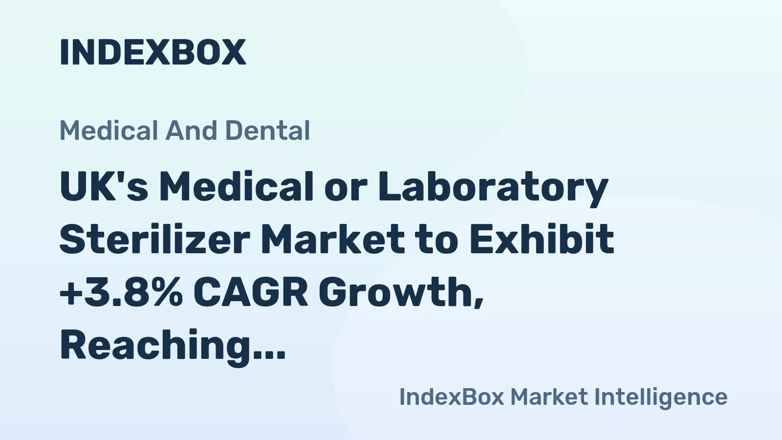 UK's Medical or Laboratory Sterilizer Market to Exhibit +3.8% CAGR Growth, Reaching $48M by 2035