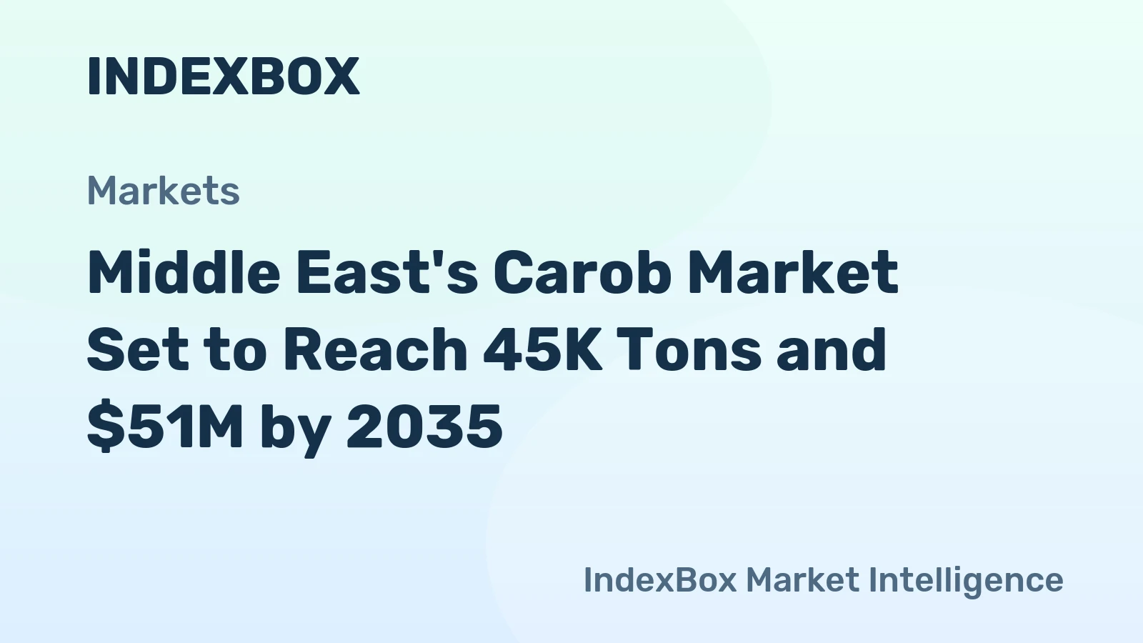 Middle East's Carob Market Set to Reach 45K Tons and $51M by 2035