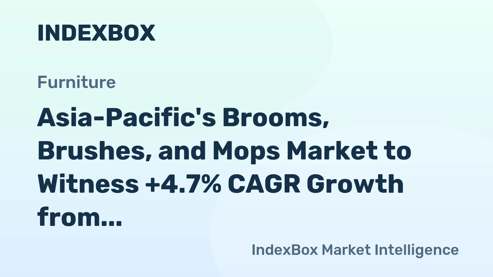 Asia-Pacific's Brooms, Brushes, and Mops Market to Witness +4.7% CAGR Growth from 2024-2035