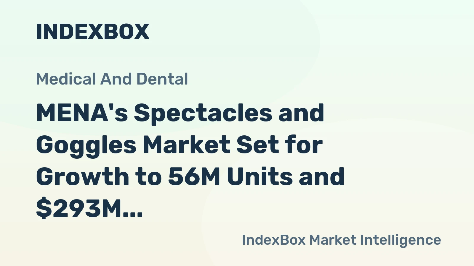 MENA's Spectacles and Goggles Market Set for Growth to 56M Units and $293M by 2035