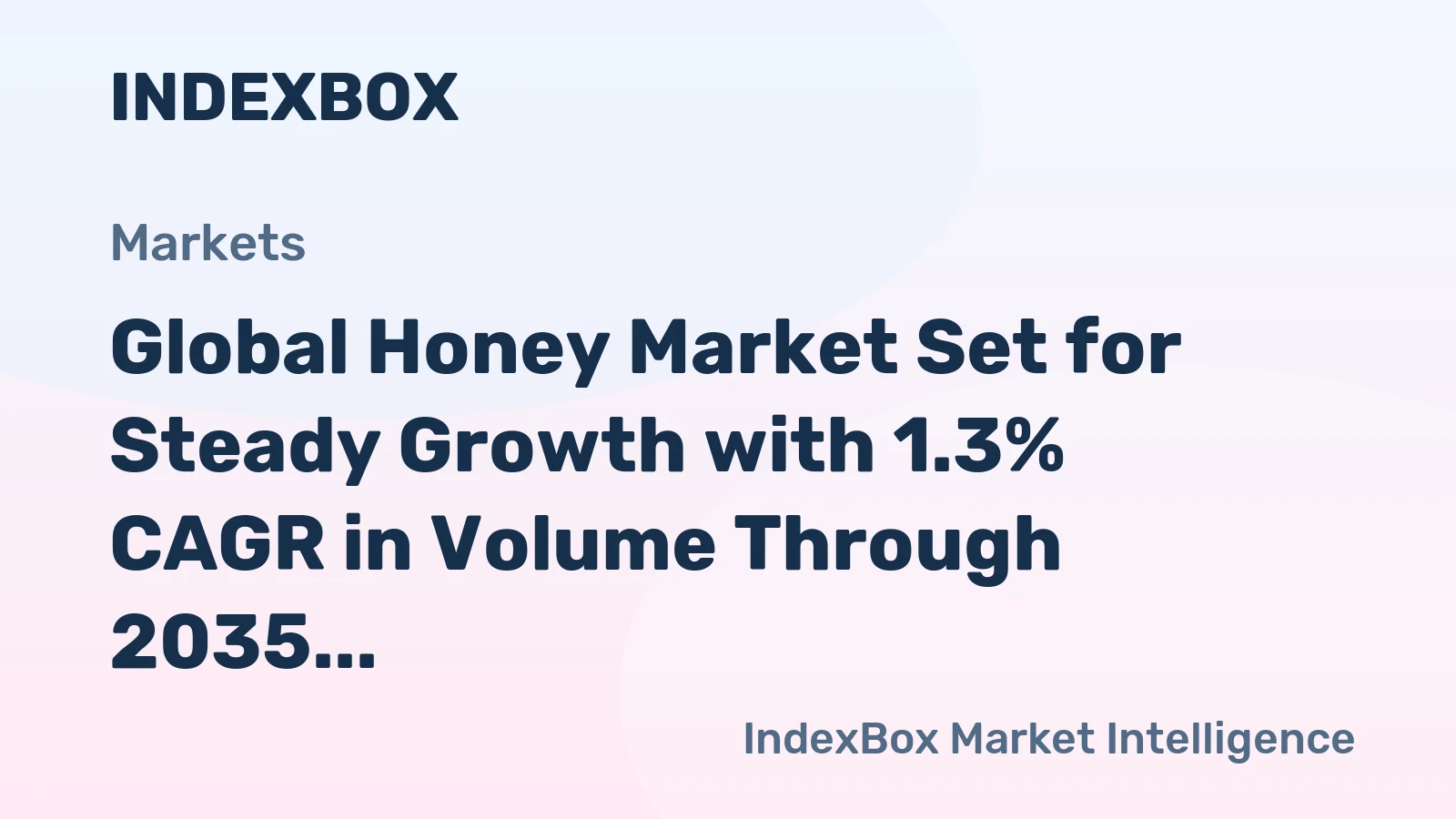 Global Honey Market Set for Steady Growth with 1.3% CAGR in Volume Through 2035