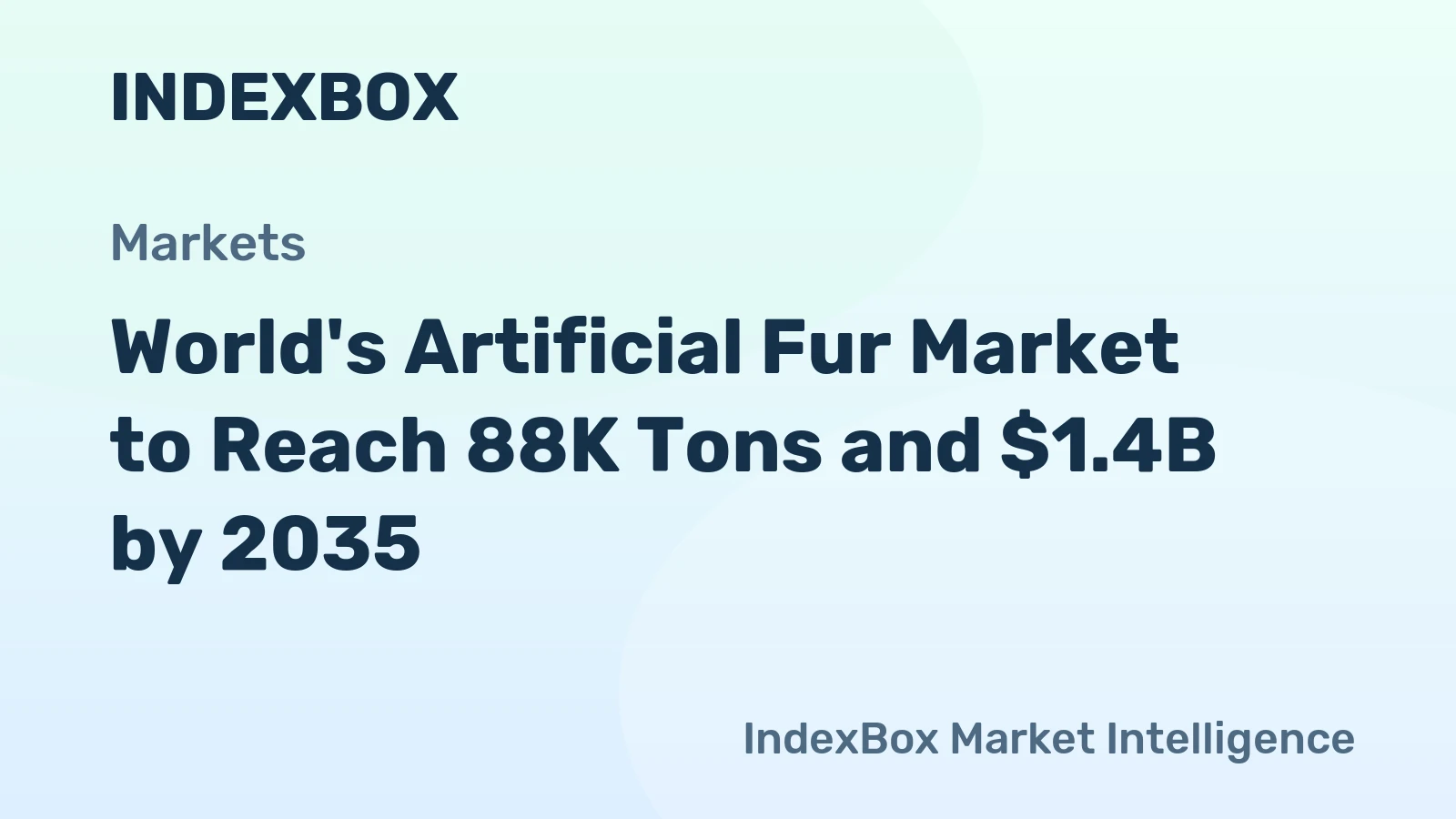 World's Artificial Fur Market to Reach 88K Tons and $1.4B by 2035