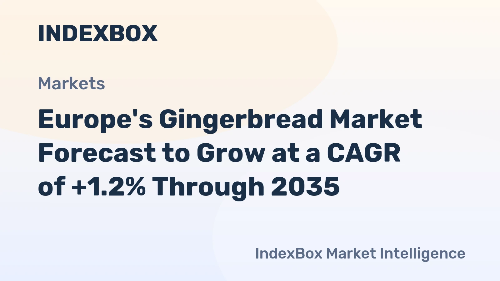 Europe's Gingerbread Market Forecast to Grow at a CAGR of +1.2% Through 2035