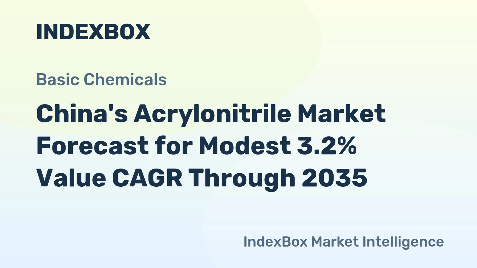 China's Acrylonitrile Market Forecast for Modest 3.2% Value CAGR Through 2035