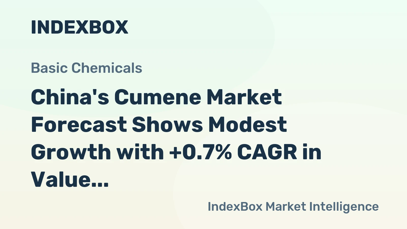 China's Cumene Market Forecast Shows Modest Growth with +0.7% CAGR in Value Through 2035