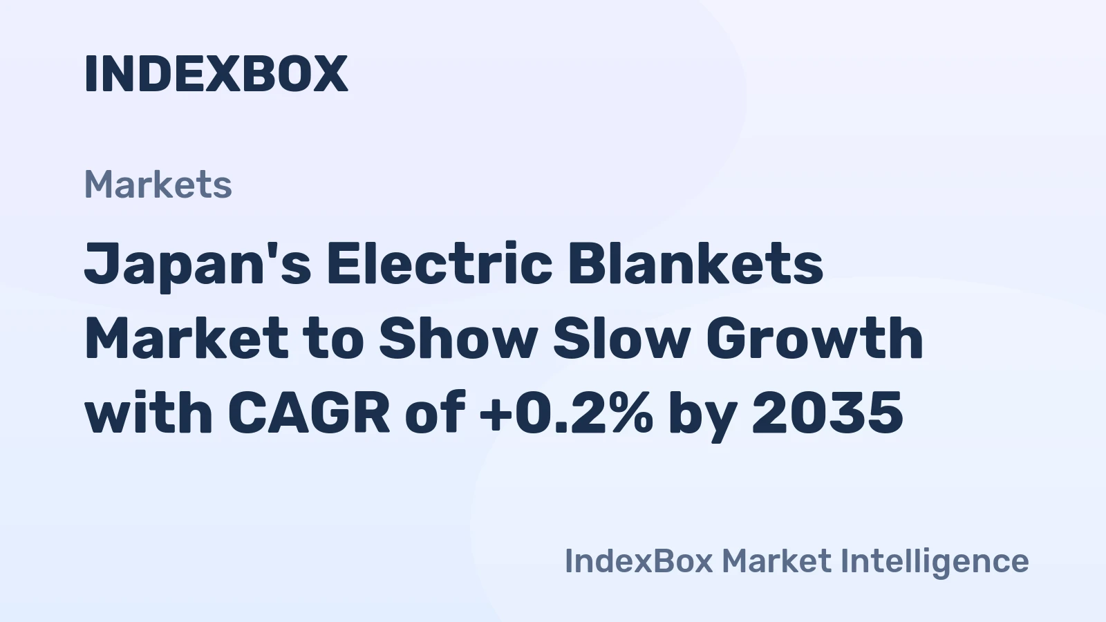 Japan's Electric Blankets Market to Show Slow Growth with CAGR of +0.2% by 2035