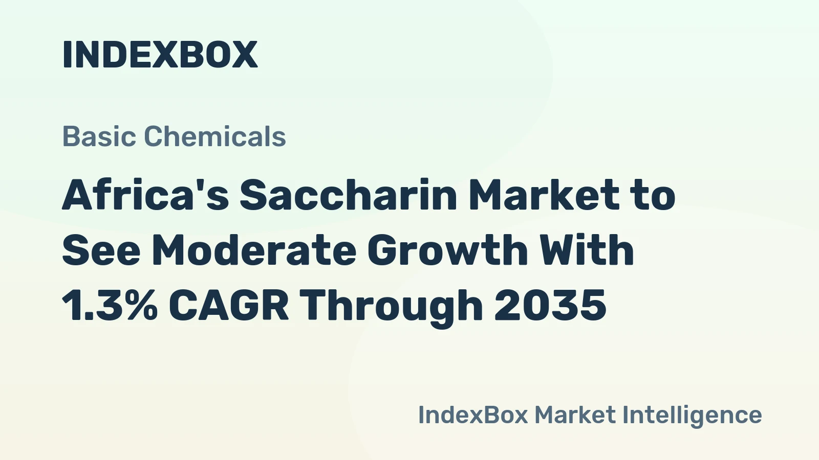 Africa's Saccharin Market to See Moderate Growth With 1.3% CAGR Through 2035