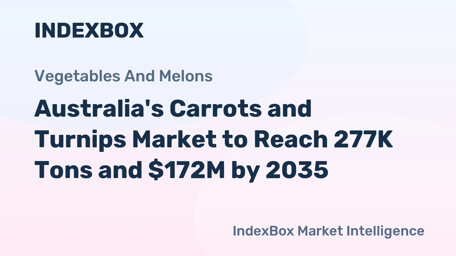 Australia's Carrots and Turnips Market to Reach 277K Tons and $172M by 2035