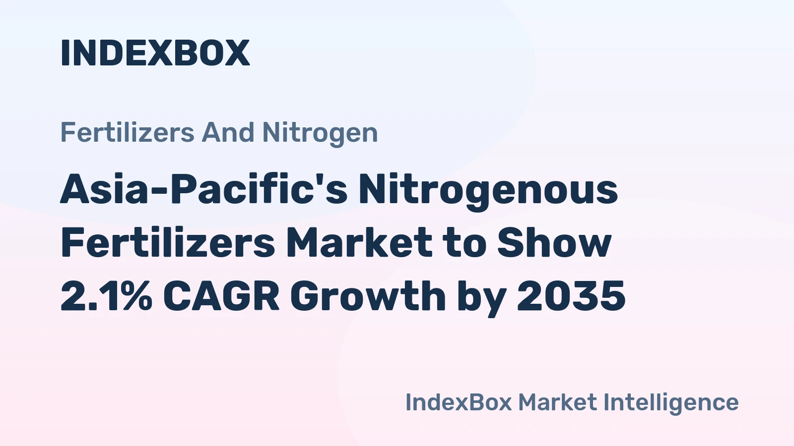 Asia-Pacific's Nitrogenous Fertilizers Market to Show 2.1% CAGR Growth by 2035