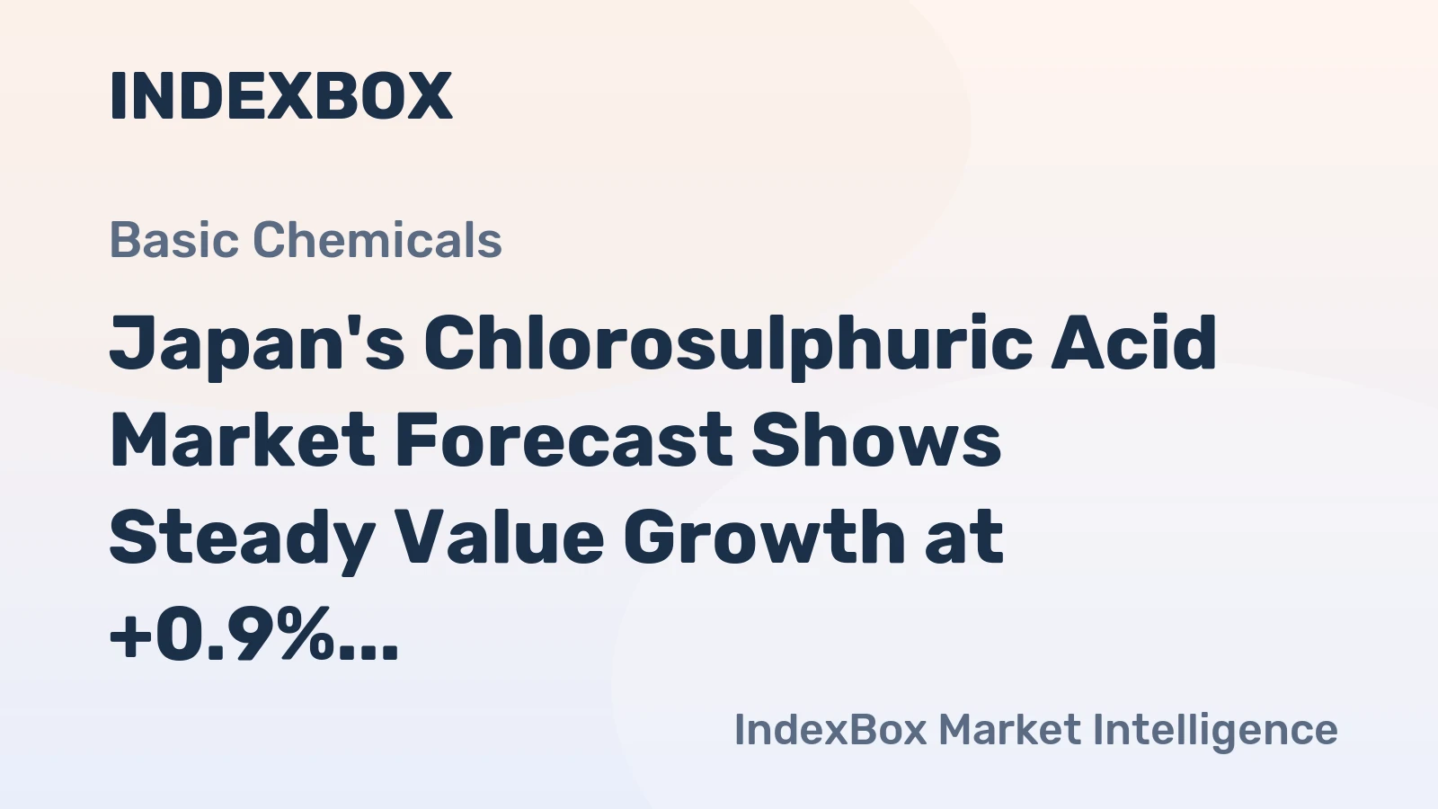 Japan's Chlorosulphuric Acid Market Forecast Shows Steady Value Growth at +0.9% CAGR Through 2035