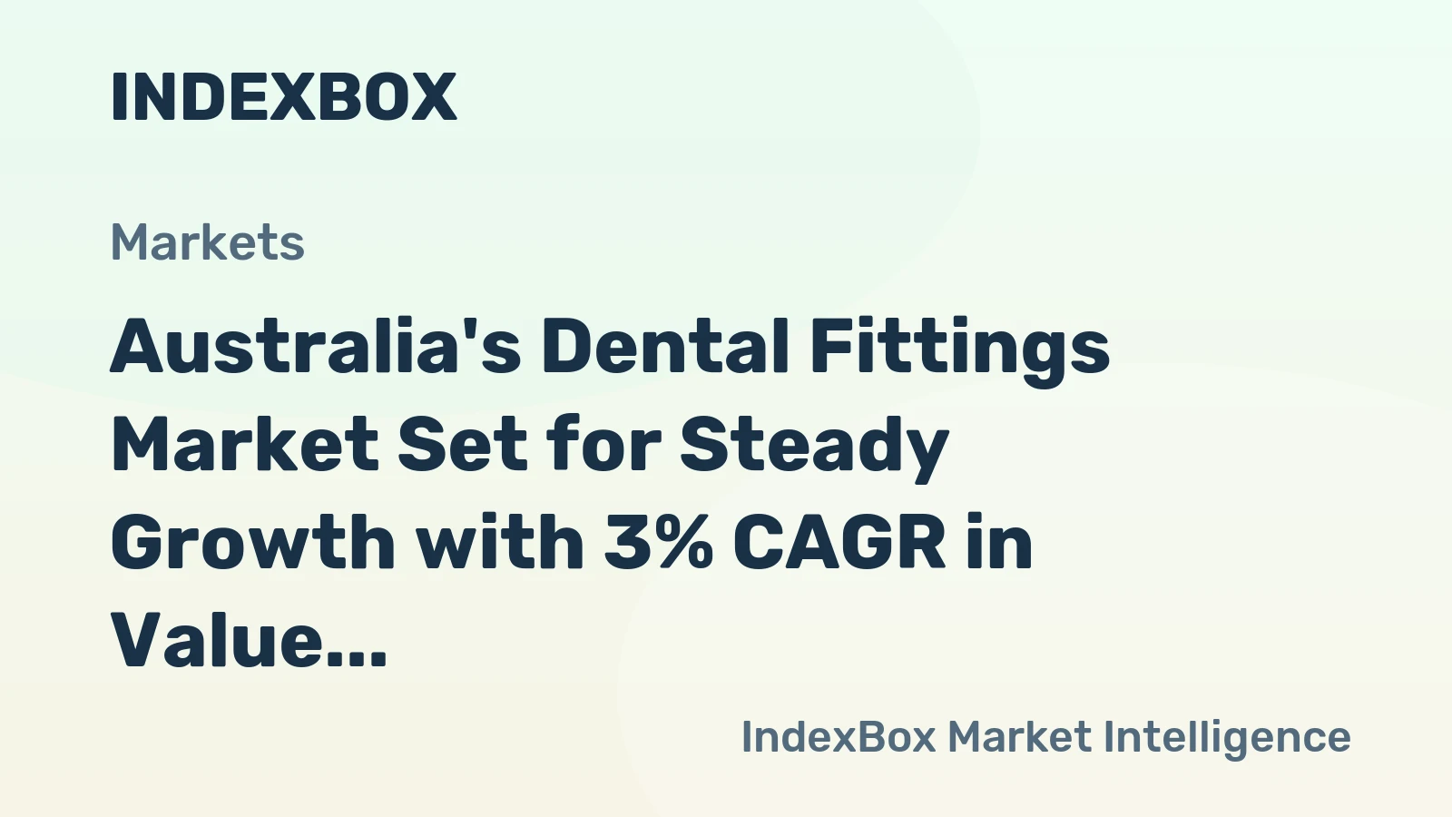 Australia's Dental Fittings Market Set for Steady Growth with 3% CAGR in Value