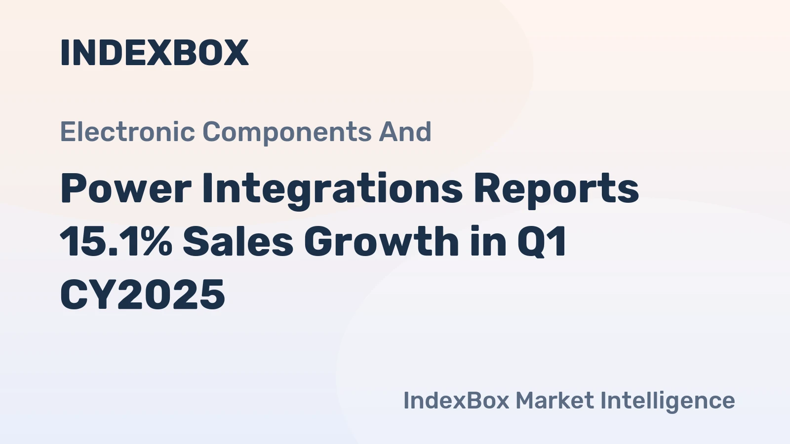 Power Integrations Reports 15.1% Sales Growth in Q1 CY2025