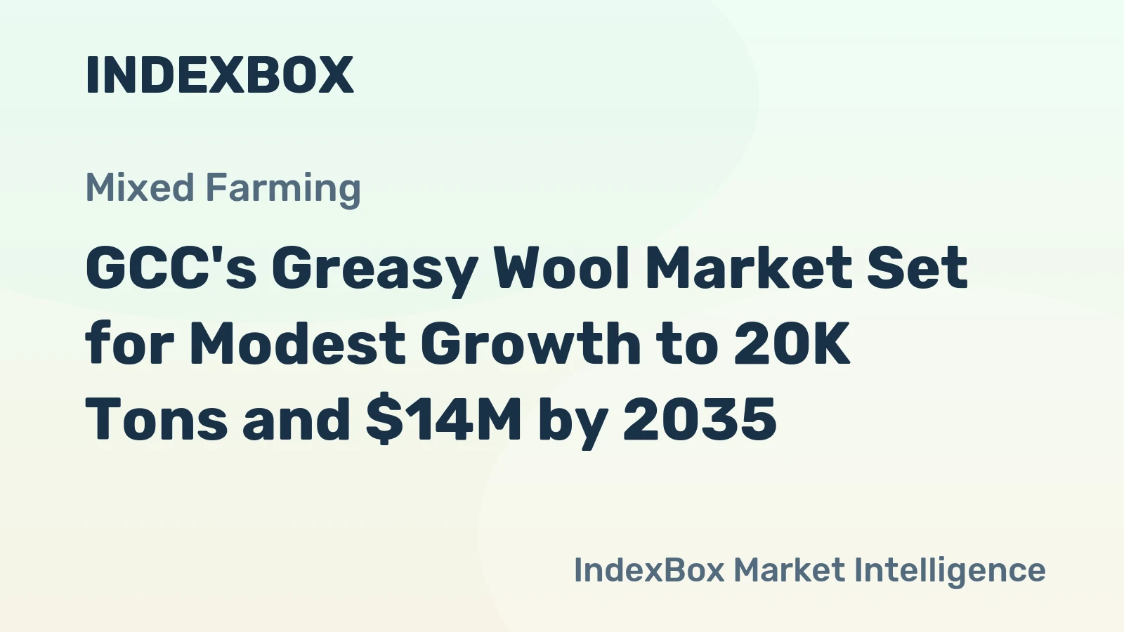 GCC's Greasy Wool Market Set for Modest Growth to 20K Tons and $14M by 2035