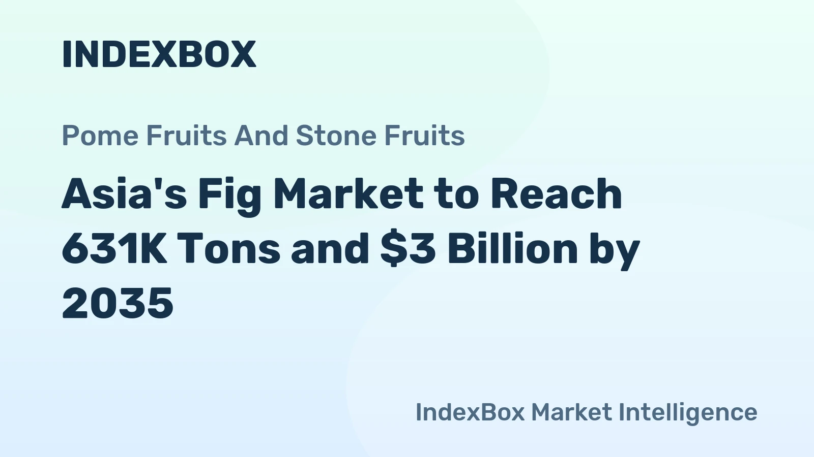 Asia's Fig Market to Reach 631K Tons and $3 Billion by 2035