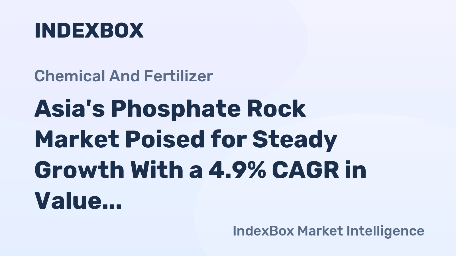 Asia's Phosphate Rock Market Poised for Steady Growth With a 4.9% CAGR in Value Through 2035