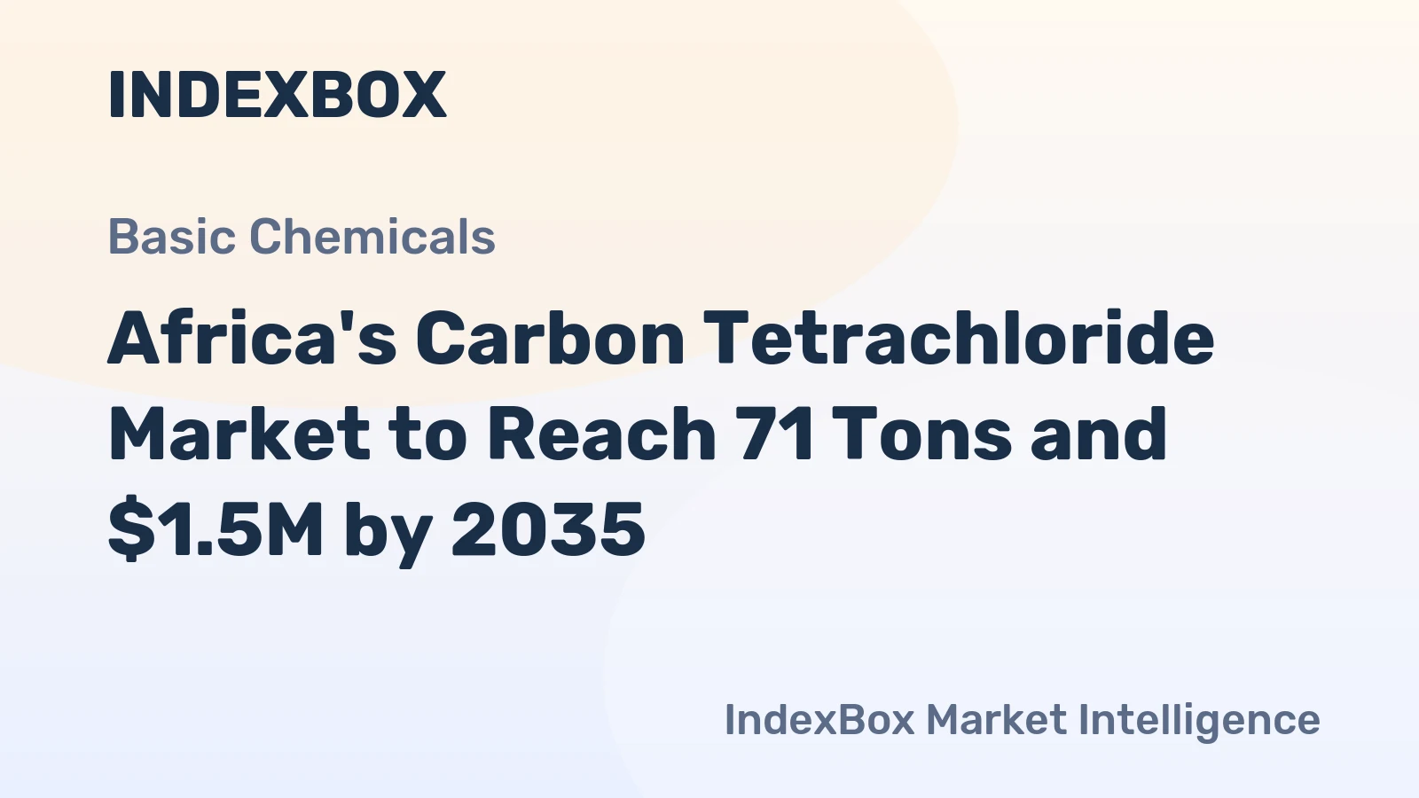 Africa's Carbon Tetrachloride Market to Reach 71 Tons and $1.5M by 2035