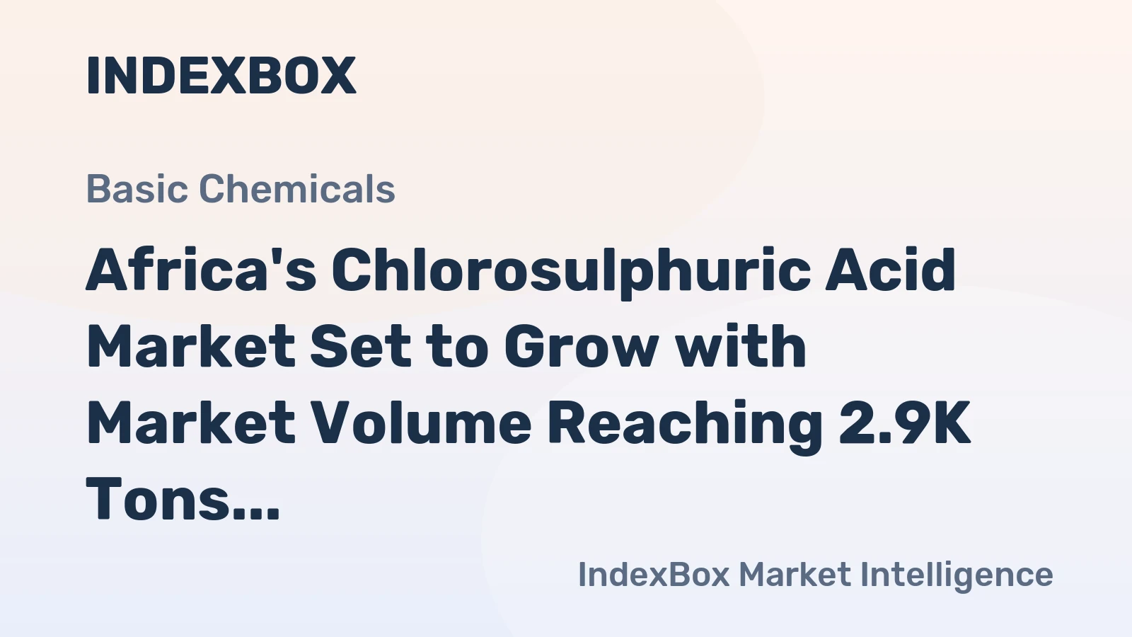 Africa's Chlorosulphuric Acid Market Set to Grow with Market Volume Reaching 2.9K Tons and Value Hitting $3.7M by 2035