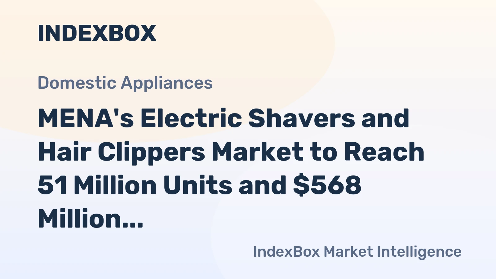 MENA's Electric Shavers and Hair Clippers Market to Reach 51 Million Units and $568 Million by 2035