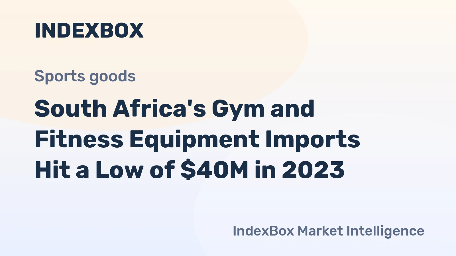 South Africa's Gym and Fitness Equipment Imports Hit a Low of $40M in 2023