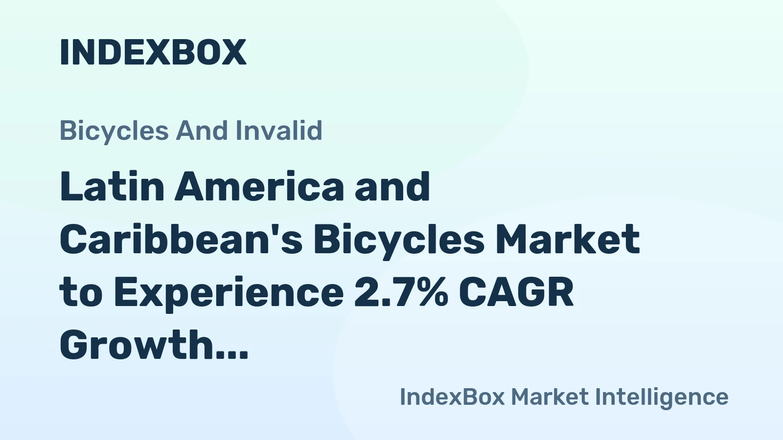 Latin America and Caribbean's Bicycles Market to Experience 2.7% CAGR Growth Through 2035
