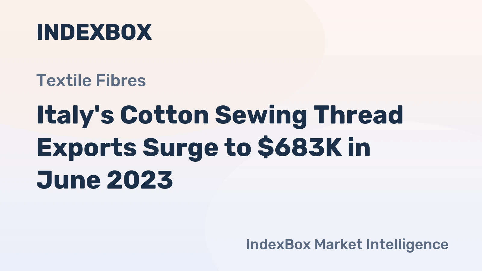 Italy's Cotton Sewing Thread Exports Surge to $683K in June 2023