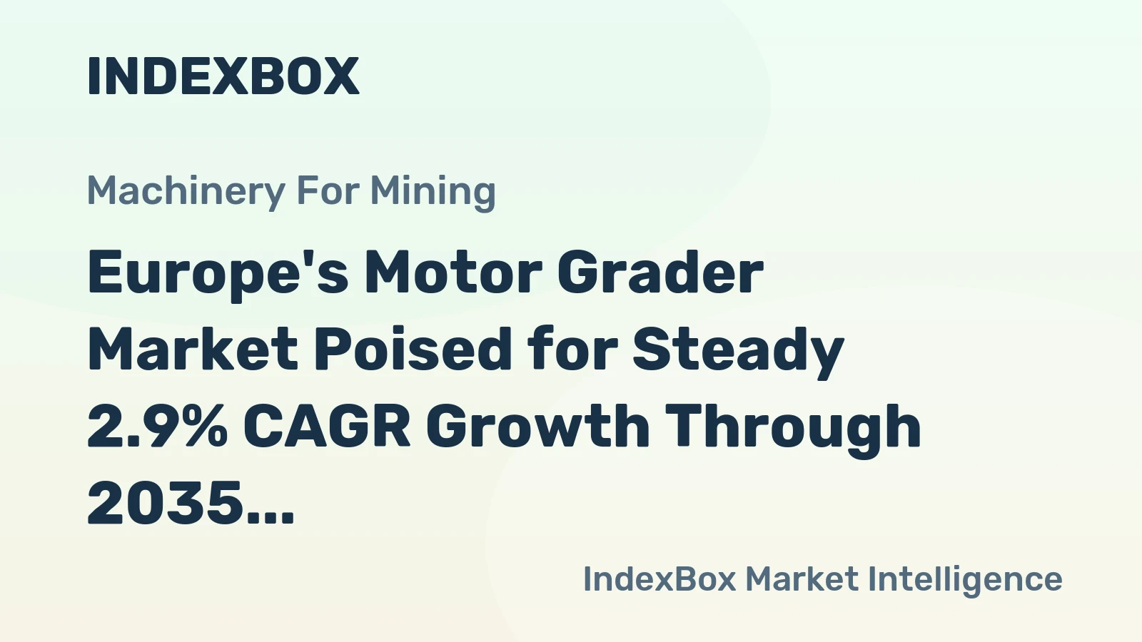 Europe's Motor Grader Market Poised for Steady 2.9% CAGR Growth Through 2035