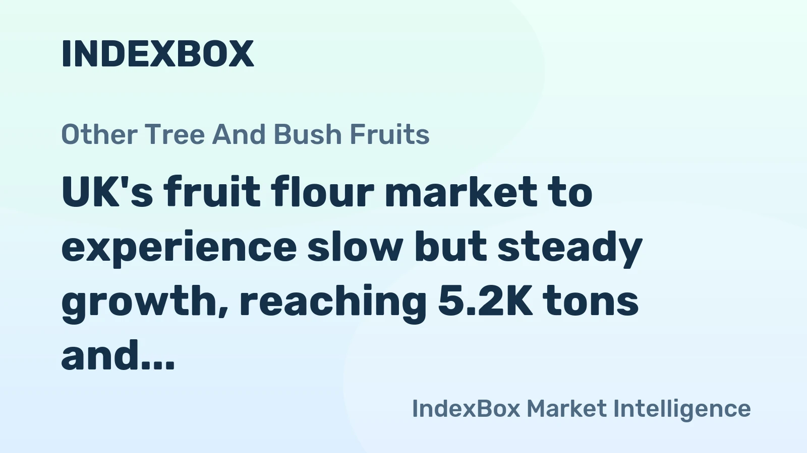 UK's fruit flour market to experience slow but steady growth, reaching 5.2K tons and $27M by 2035.